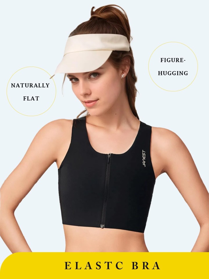 Zipper Chest Binder，FTM Transgender Binder Bra for Women,Traceless ...