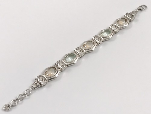 Brighton Your True Color Link Bracelet Silver Plated Gold Green ...