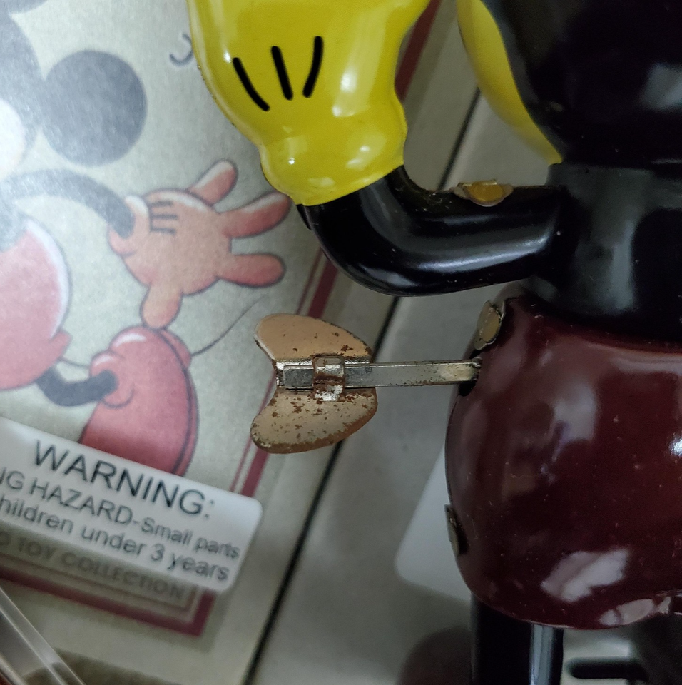 Schylling Mickey Mouse Wind-Up Tin Toy Figure Retro Collection Boxed ...