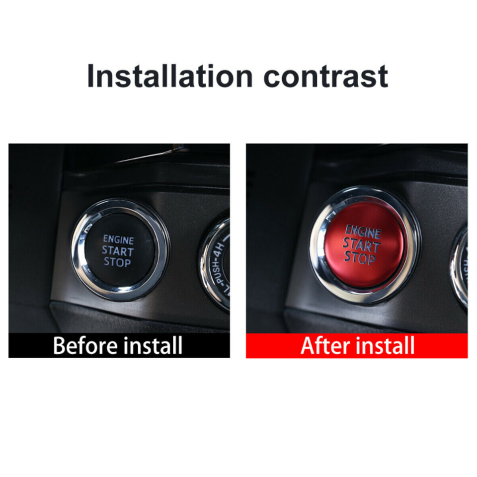 Red Engine Start Push Button Switch Cover Trim For Toyota Tacoma 2016 ...