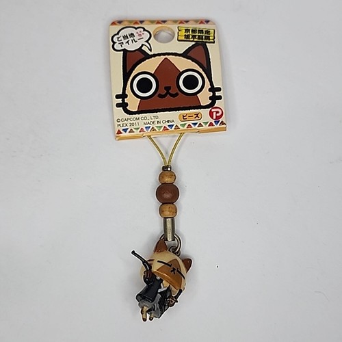 Monster Hunter 1" Airou Palico Felyne Kyoto Samurai Figure Keychain ...