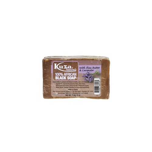 Kuza Black Soap - 4 oz (114 g) - Shea Butter and Lavender 74867680460 ...