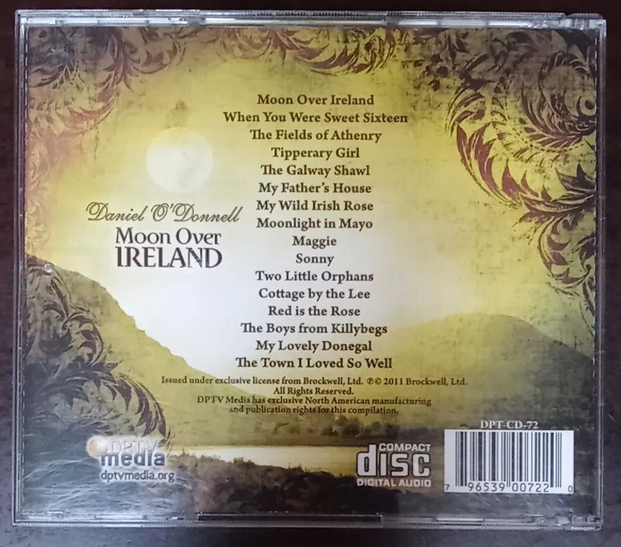 Daniel O'Donnell Moon Over Ireland (CD, 2011) World Folk, Irish ...