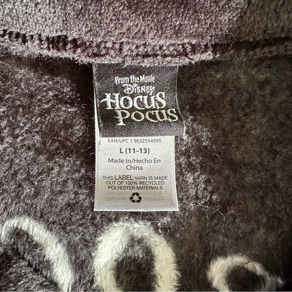 Disney Hocus Pocus Broom Squad Fuzzy Fleece Blanket Button Up Jacket L ...