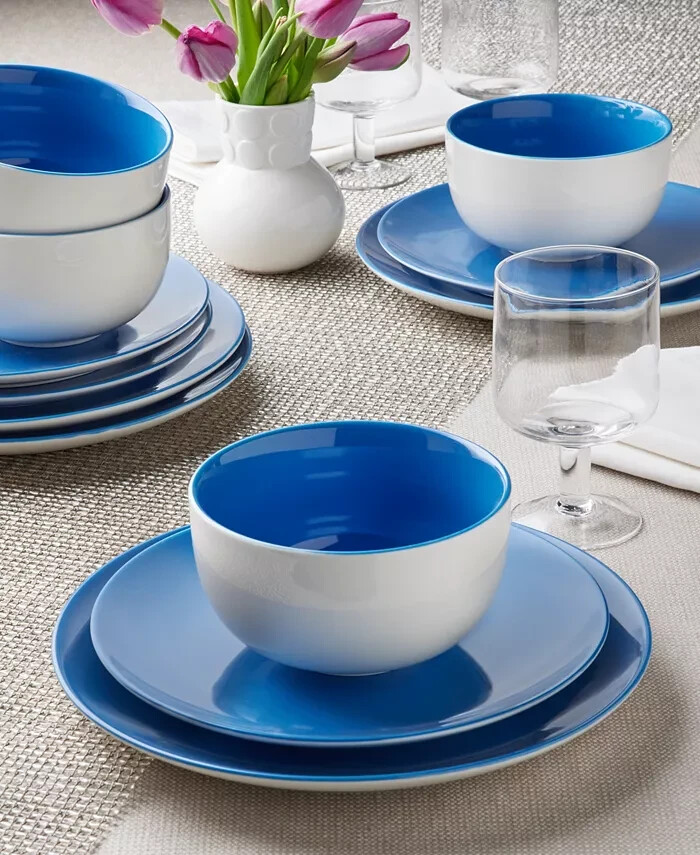 THE CELLAR Blue 12-PC. DINNERWARE SET NEW!!!!!! | eBay