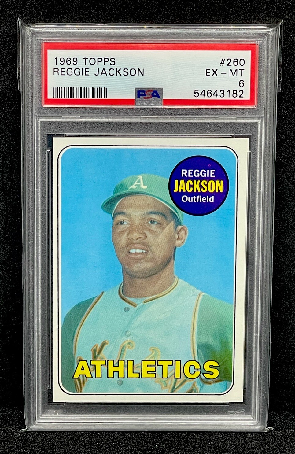 Reggie Jackson Rookie PSA 1969 Topps #260 Graded PSA 6 EX-MT Yankees ...