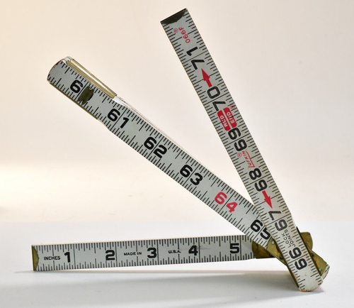 Lufkin Folding 6' Foot Red End Carpenter Wood Rule Wooden Ruler - 066F ...