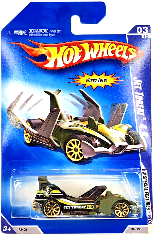 2009 1:64 Hot Wheels Special Features 03/10 Jet Threat 4.0 Black 089/ ...