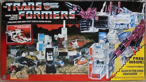 -Huge- 1985 -METROPLEX- TRANSFORMERS Vintage G1 Titan Robot Toy w/BOX ...