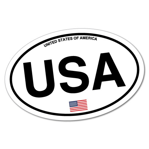 USA America Country Code Sticker Flag Bumper Water Proof Vinyl #6939EN ...