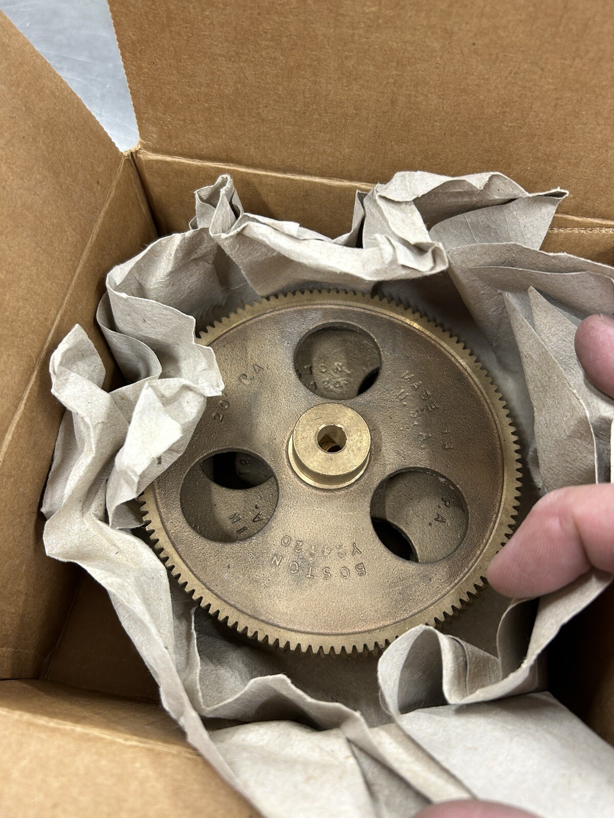 QTY 1 BOSTON GEAR Y24120 BRONZE SPUR GEAR-CLOCK ETC 24 PITCH 120 TEETH ...