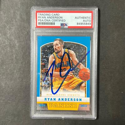 2012-13 Panini #149 Ryan Anderson Signed Card AUTO PSA Slabbed Hornets ...