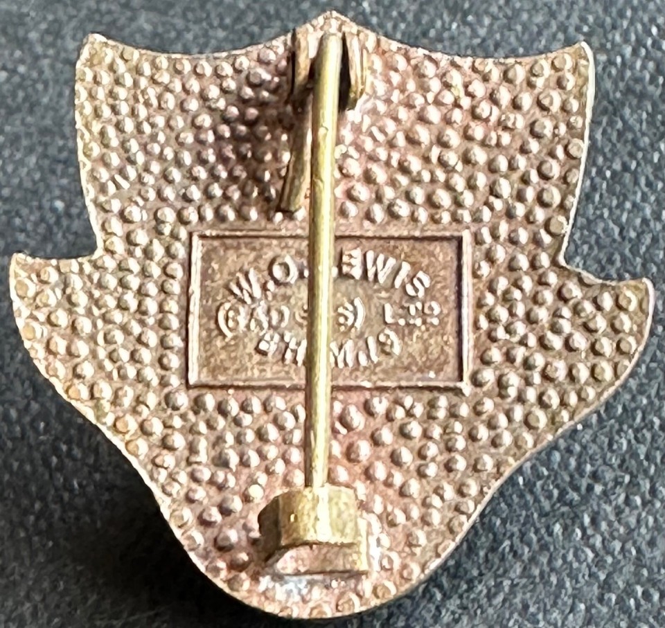 ENGLAND Vintage SUPPORTERS ASSOCITION badge Maker W.O LEWIS B'ham 21mm ...
