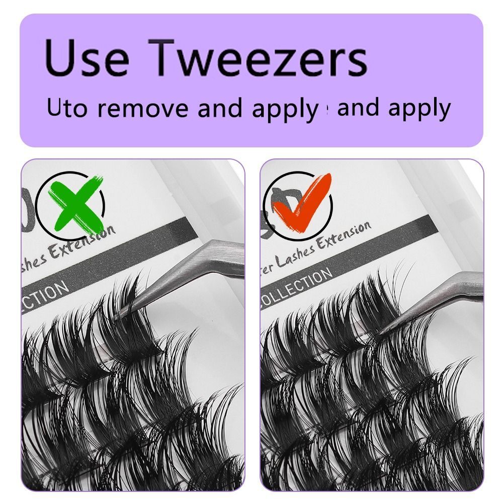 Faxu Mink Hair Cluster Lashes 60Clusters Lash Clusters False Eyelashes Girls | eBay