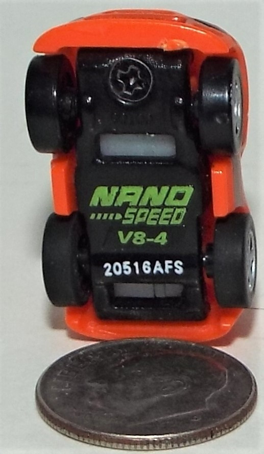 Very Small NANO Speed V8-4 Pull Back Sports car in Orange | eBay