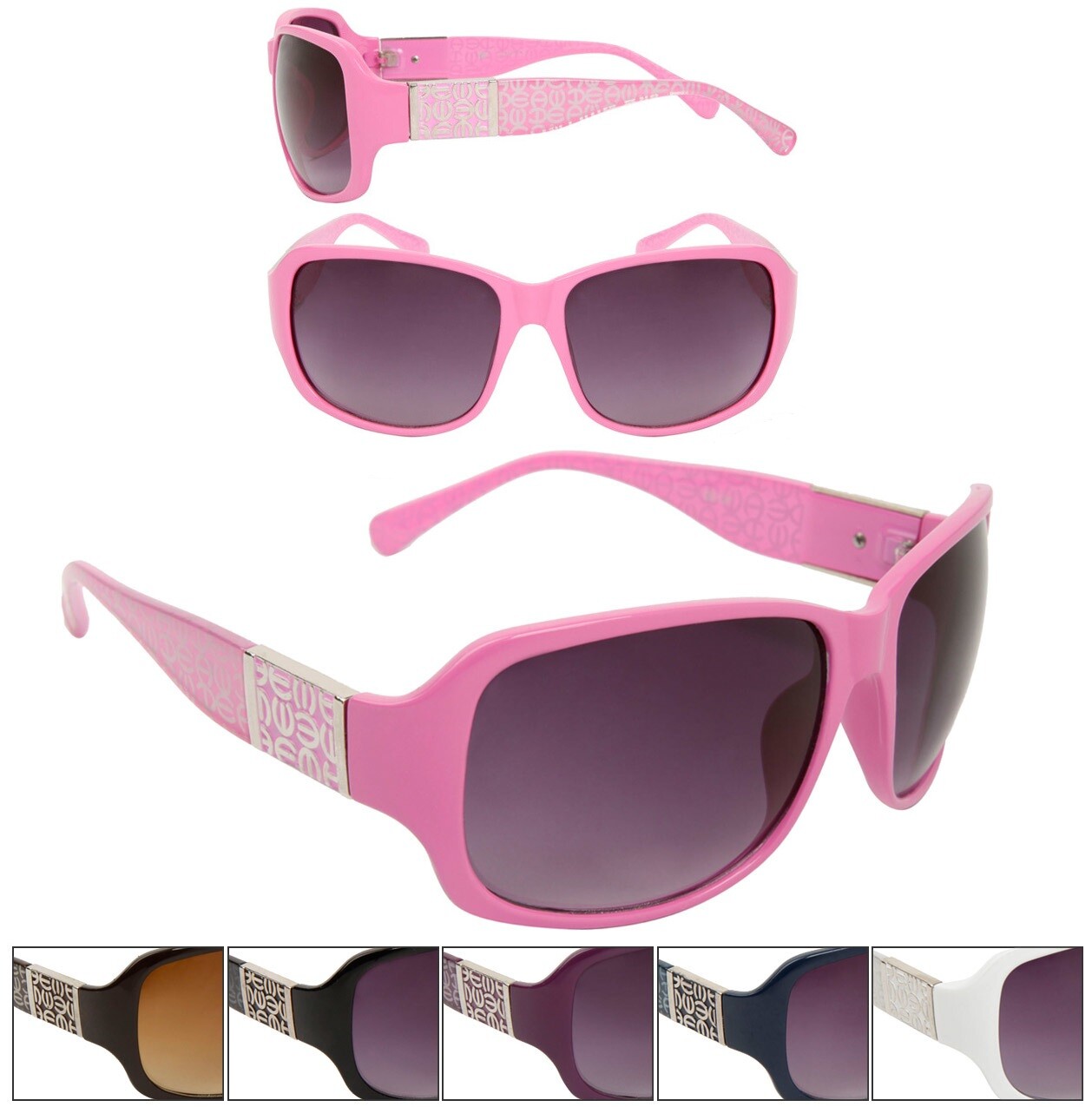Pink Sunglasses Women's Girls Blk New Glamorous Style Fashion Designer ...