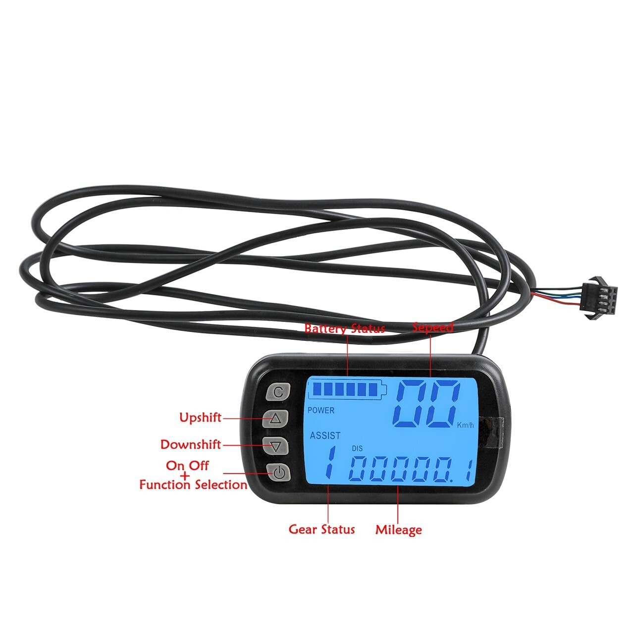48V Electric Indicator Power Display Speedometer for Go Kart Golf Cart ...