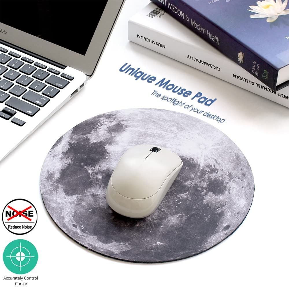 Earth Mouse Pad Moon Desk Pad 7.9 x 7.9 Inch Mice Mat Office ...