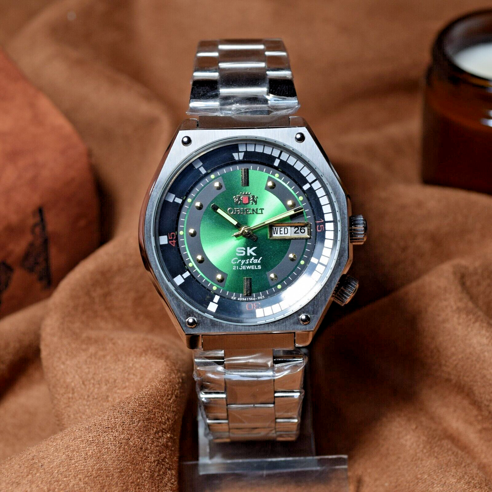 Japane Watch Orient SK Sea King Crystal KD King Diver Green Dial Watch ...
