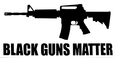 6 Pack M-4 Black Guns Matter White & Black Vinyl Decal Bumper Sticker ...