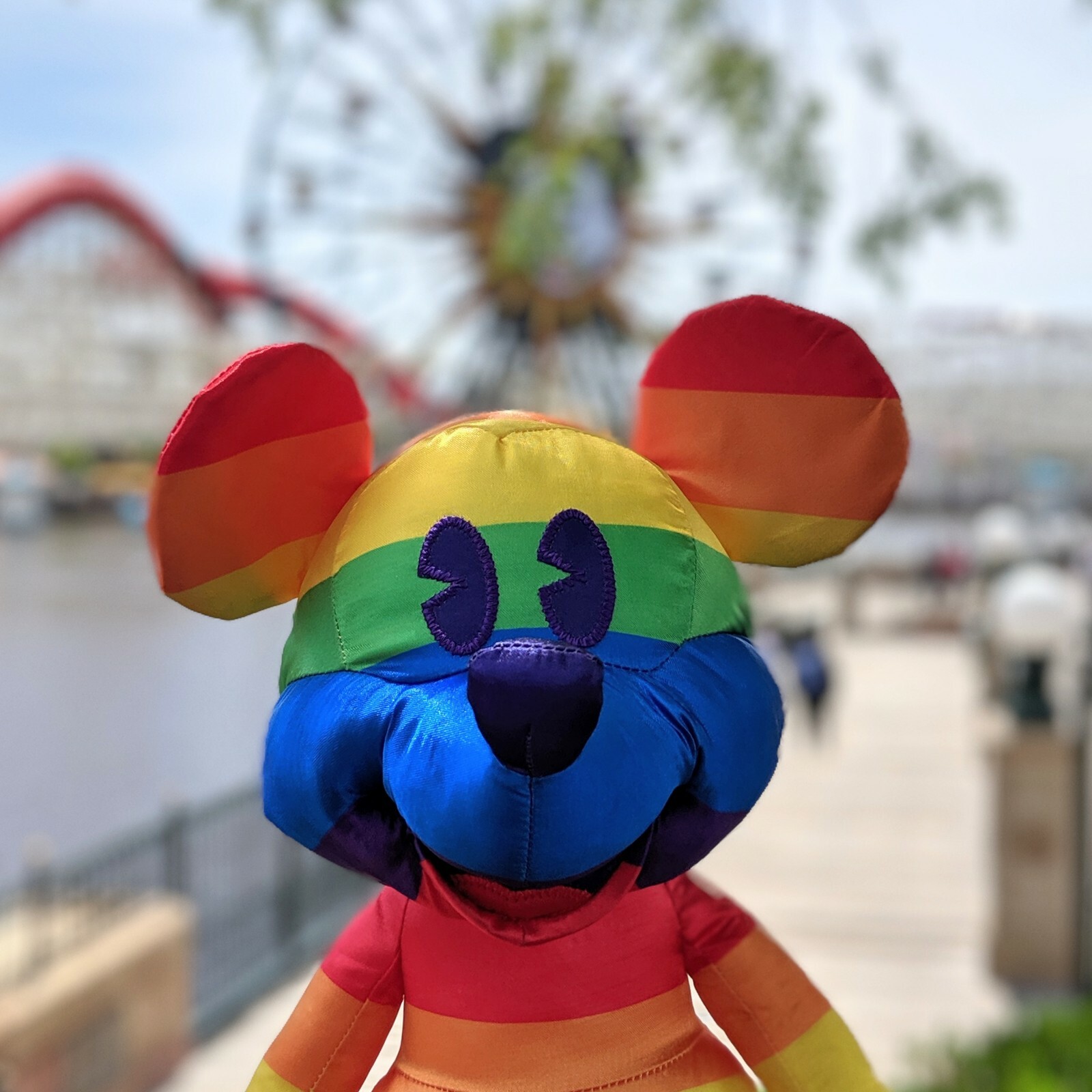 Mickey Mouse Rainbow Plush 2019 Disney Store Limited Release LGBTQ Gay ...