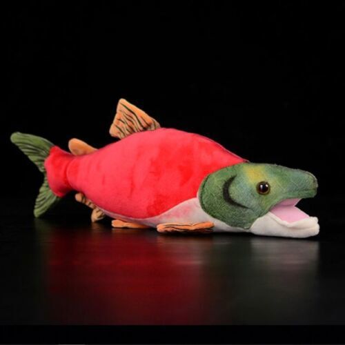 39cm Stuffed Red Sockeye Salmon Fish Plush Toy Animal Soft Doll Kids ...