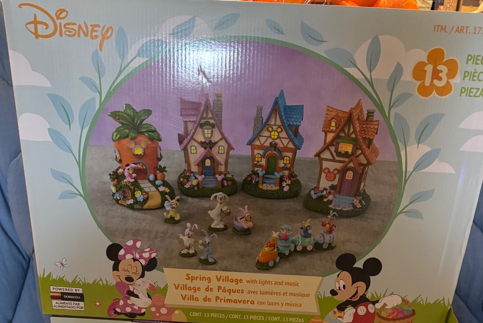 New Disney Spring Musical Light-Up Easter Spring Village 13-piece ...