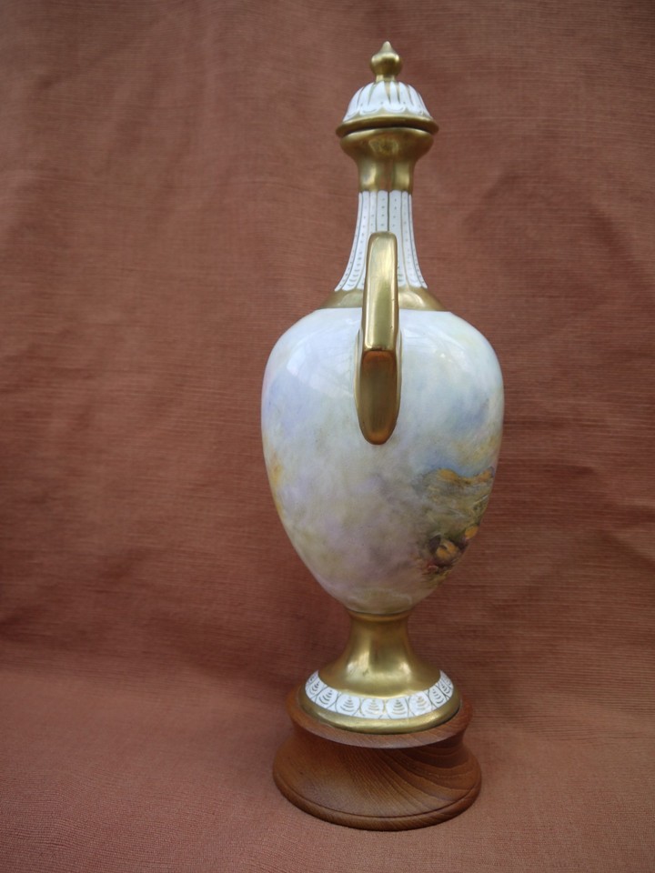 David Bowkett Ceramics Vase Painted by David Scyner (Ex Royal Worcester ...