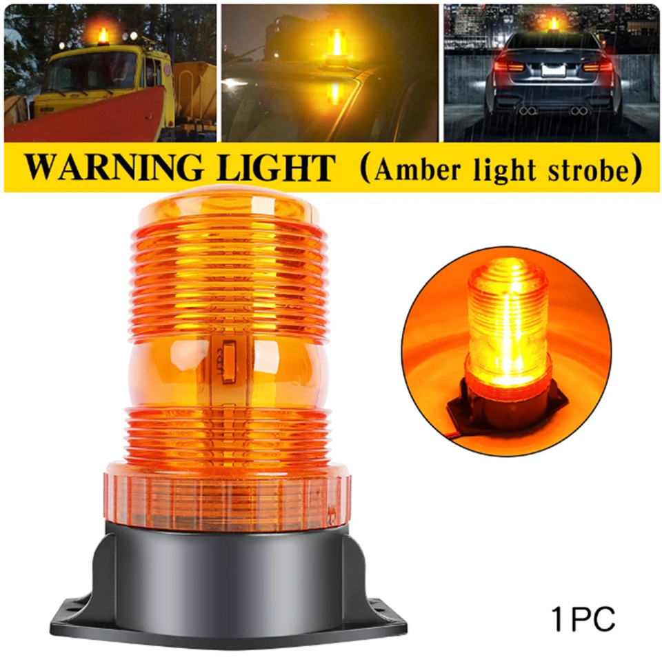 30 LED Beacon Strobe Light Amber Forklift Rooftop Safety Warning ...