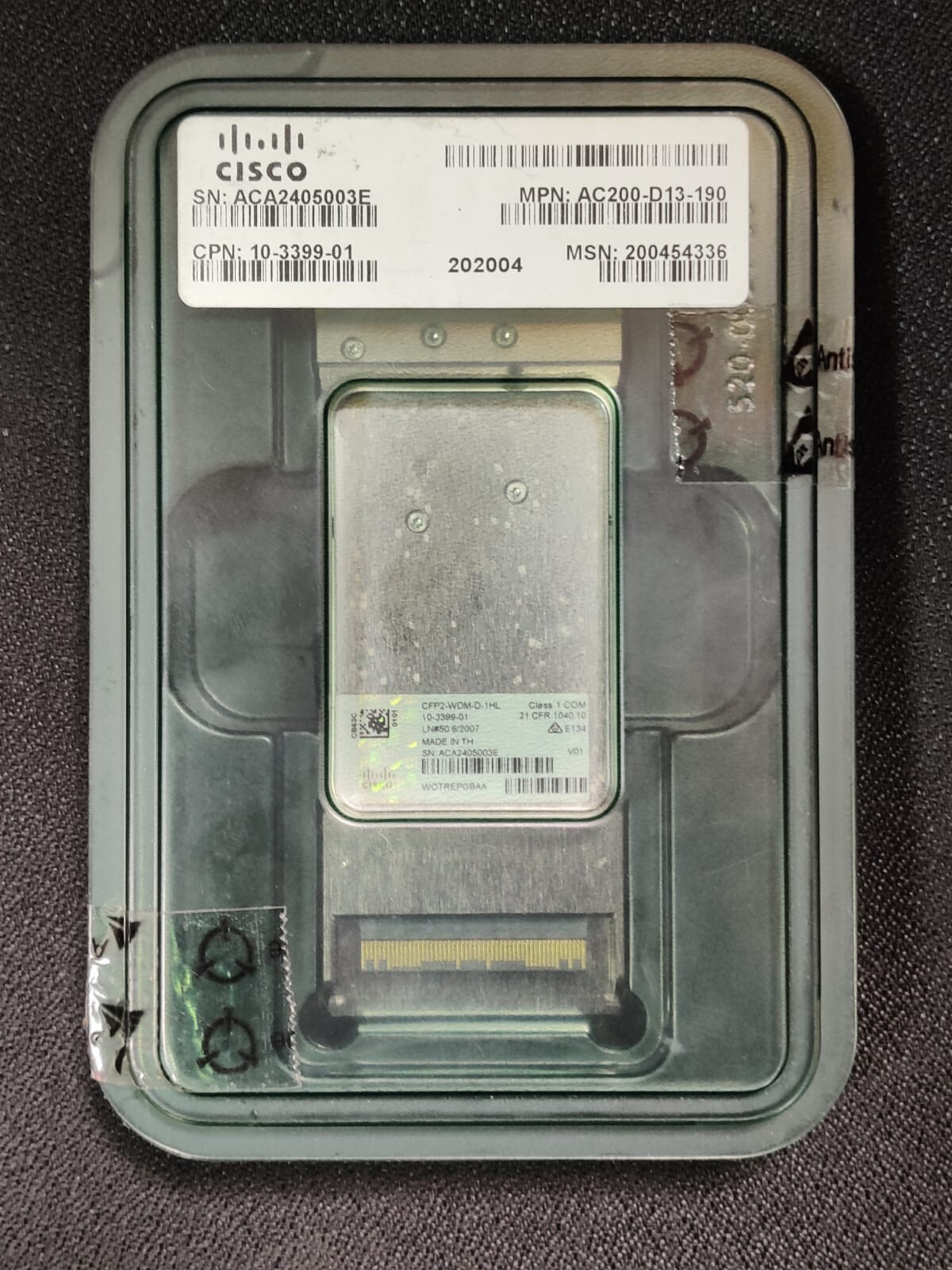 Cisco CFP2-WDM-D-1HL 200G,100G,WDM Digital CFP2-DCO Licensed 100G Only ...