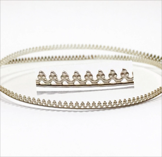 12 inch Gallery Pattern wire 2.5mm Sterling silver 935 Decorative Bezel ...