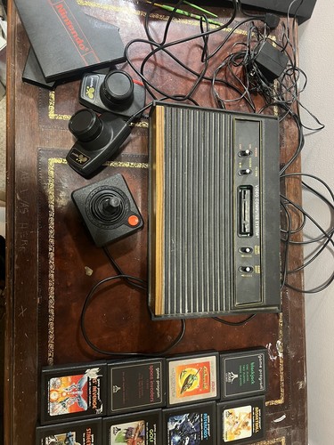 Vintage Atari 2600 With Joystick And Paddles , 8 Games Included | eBay