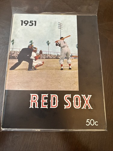 1951 Baseball Boston Red Sox First Yearbook Rare Batting Cover EX Ted ...