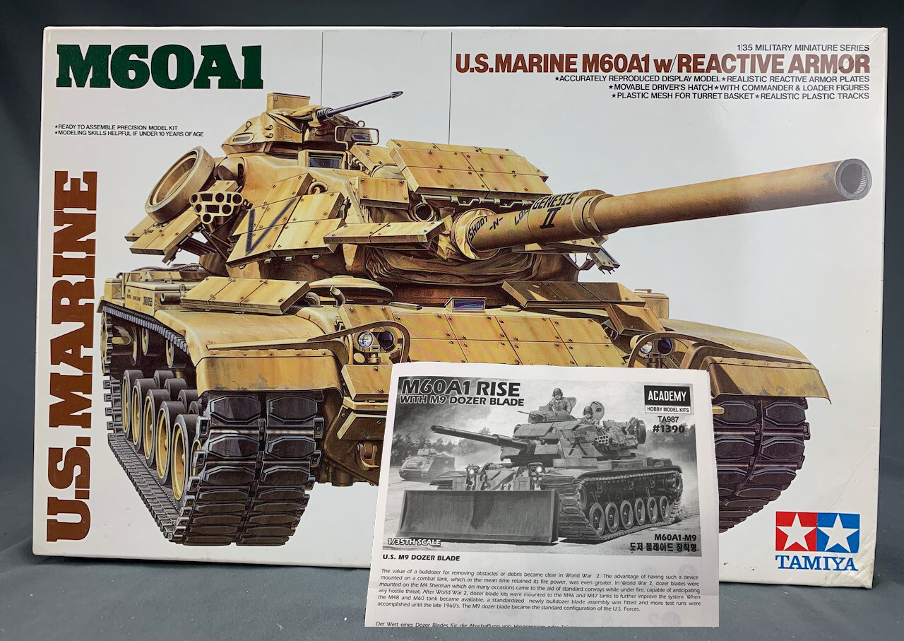 1/35 Tamiya 35157 US Marine M60A1 w/Reactive + Blade Plastic Model Kit ...