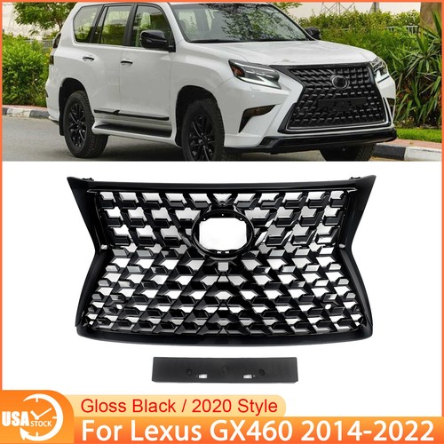 New Style Luxury Grill Front Upper Grille Gloss Black For 2014-2022 ...