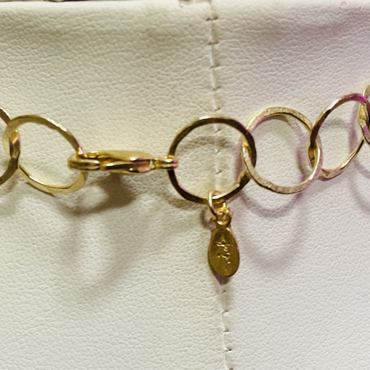 Joya HSN Gold Plated Necklace Belt Golden Circular Chain Link Long 47 ...