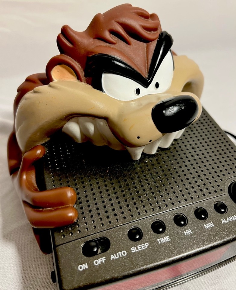 Vintage Westclox Alarm Clock 1997 Taz Radio Looney Tunes Tested Missing ...