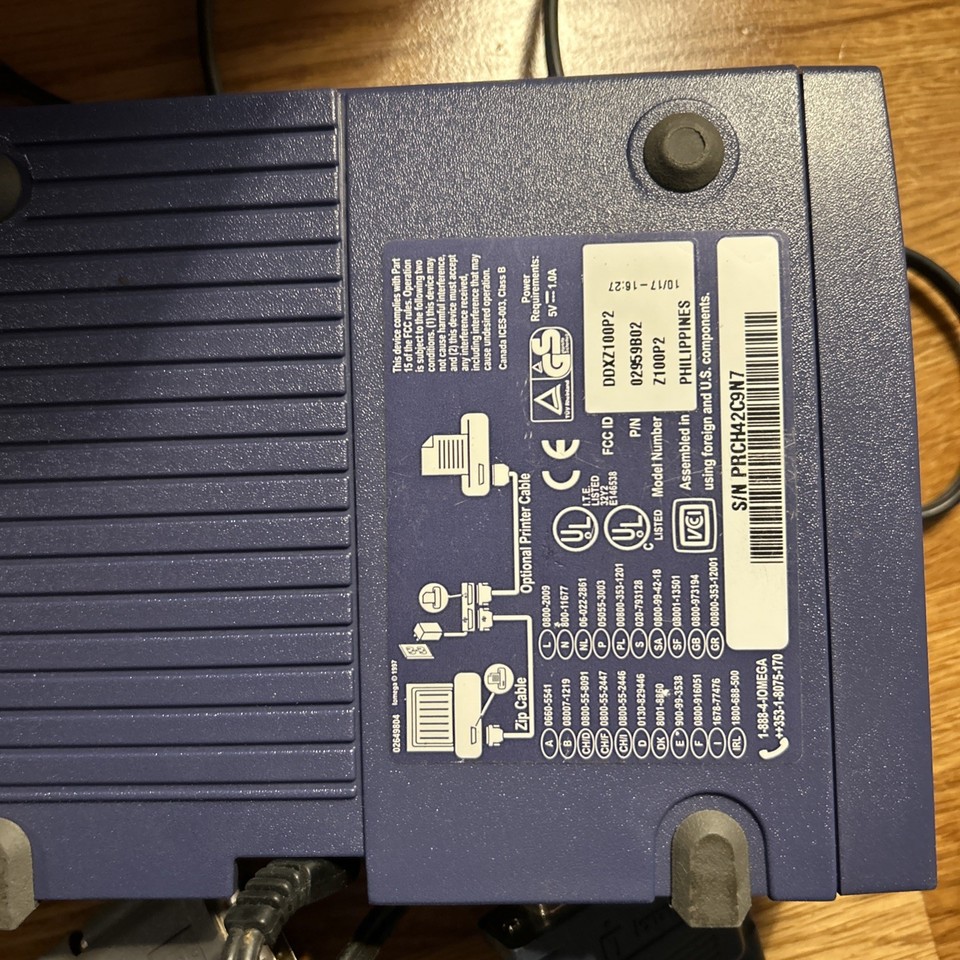 Boxed Iomega 100MB Parallel Port Zip drive | eBay Australia