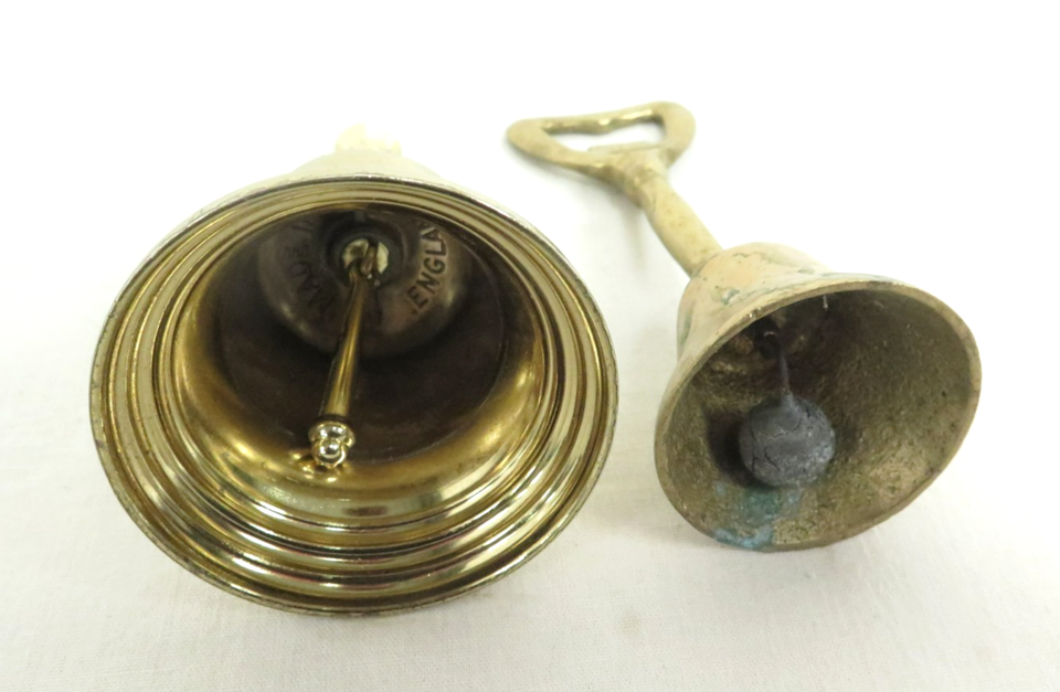 Vintage Brass Bells Bundle Victorian Lady Shape Bells Plain 11-Piece ...