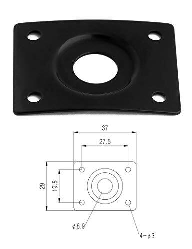 Guitar Jack Socket Plate Curved Recessed Rectangle Style Output Jack ...