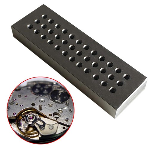 8724A Watchmakers Tools Riveting Stake in Steel 36 Hole Diameter 0.5mm ...