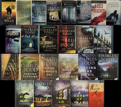 Charles Todd 25 Book Set / Lot, Inspector Ian Rutledge 1-12, 14-16, 18 ...