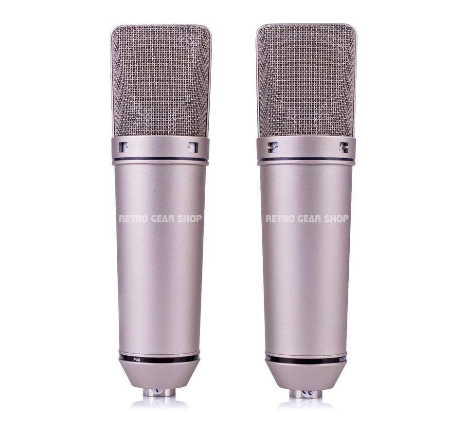 Neumann U 87 Ai U87 Condenser Microphone Nickel Stereo Studio Set Pair ...