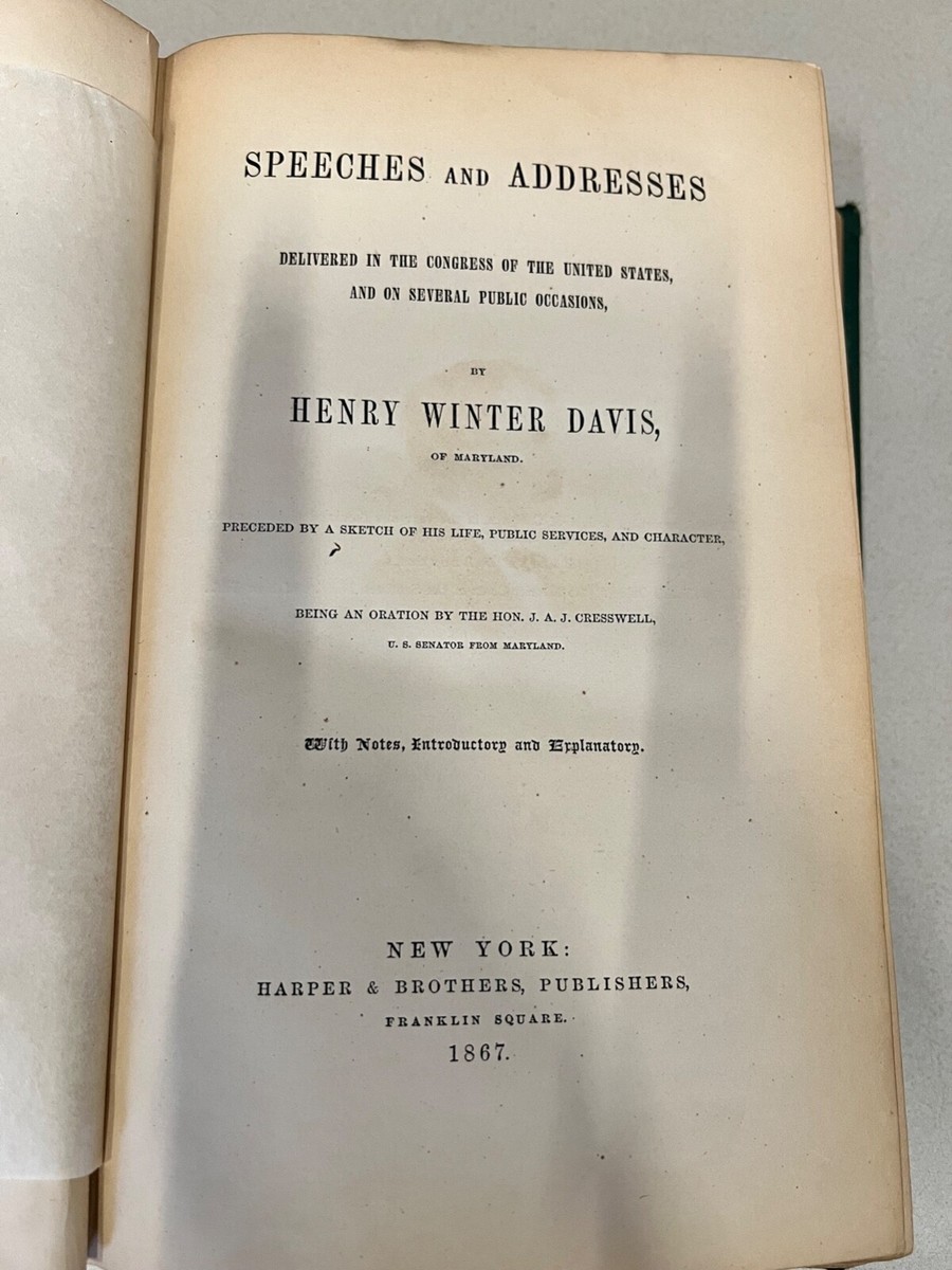 Henry Winter Davis Henry Winter Davis | American Politician, Civil War