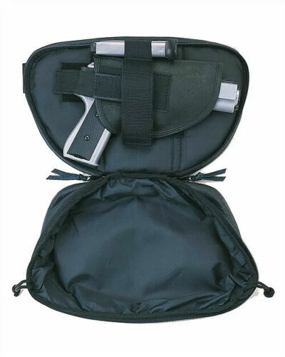Black Genuine Leather Concealed Carry Weapon Fanny Pack Pistol Gun ...