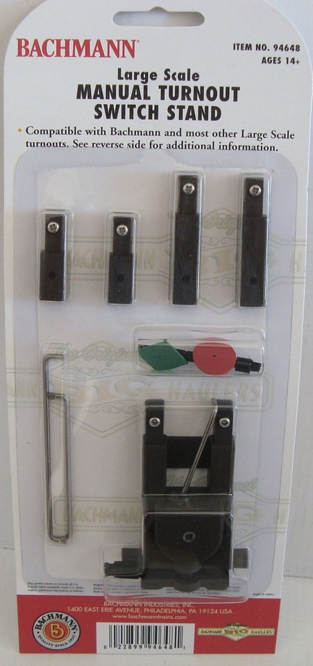 BACHMANN G-SCALE 94648 Brass MANUAL TURNOUT SWITCH Stand Actuator Fits ...