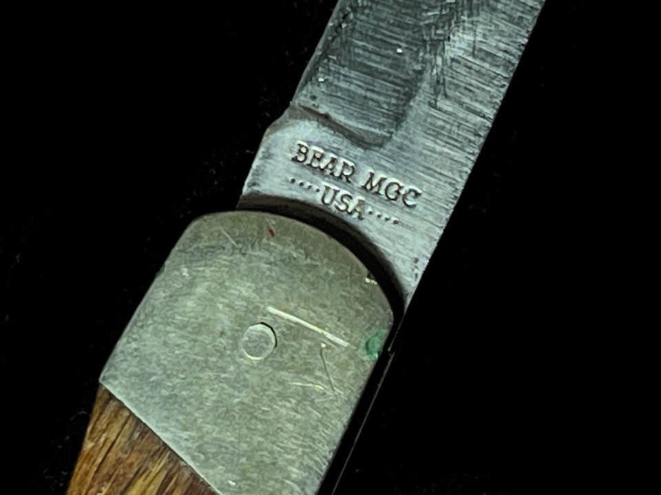 Bear MGC USA Lockback Wood Handle Pocket Knife | eBay