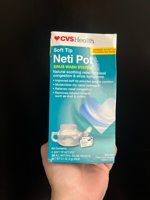 CVS Health Soft Tip Neti Pot Sinus Wash System w/30 Saline Packets | eBay