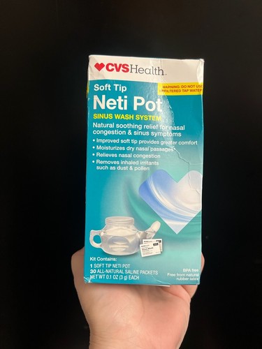 CVS Health Soft Tip Neti Pot Sinus Wash System w/30 Saline Packets | eBay