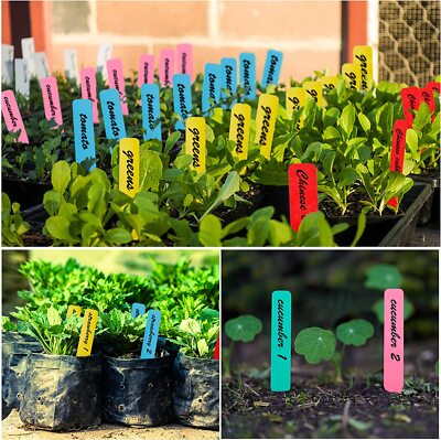 Plant Labels 300Pcs 4" Plastic Plant Name Tags for Seedlings Garden ...